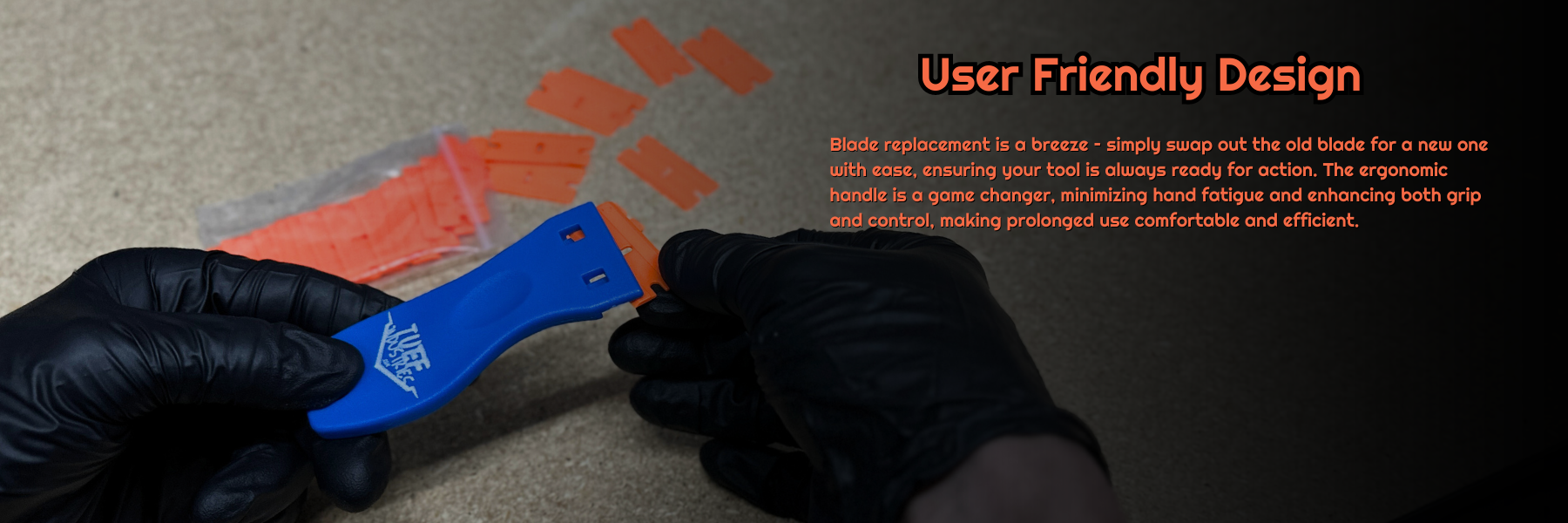 plastic scraper tool-Plastic Scraper Tool + 25 blades-Tuff Industries